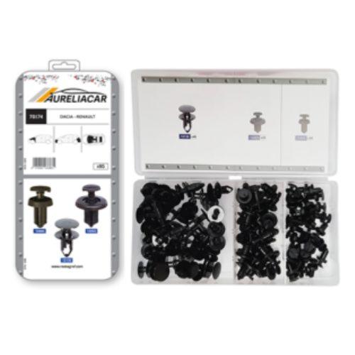 Coffret de 95 assortiments de Rivets plastiques pour DACIA, RENAULT